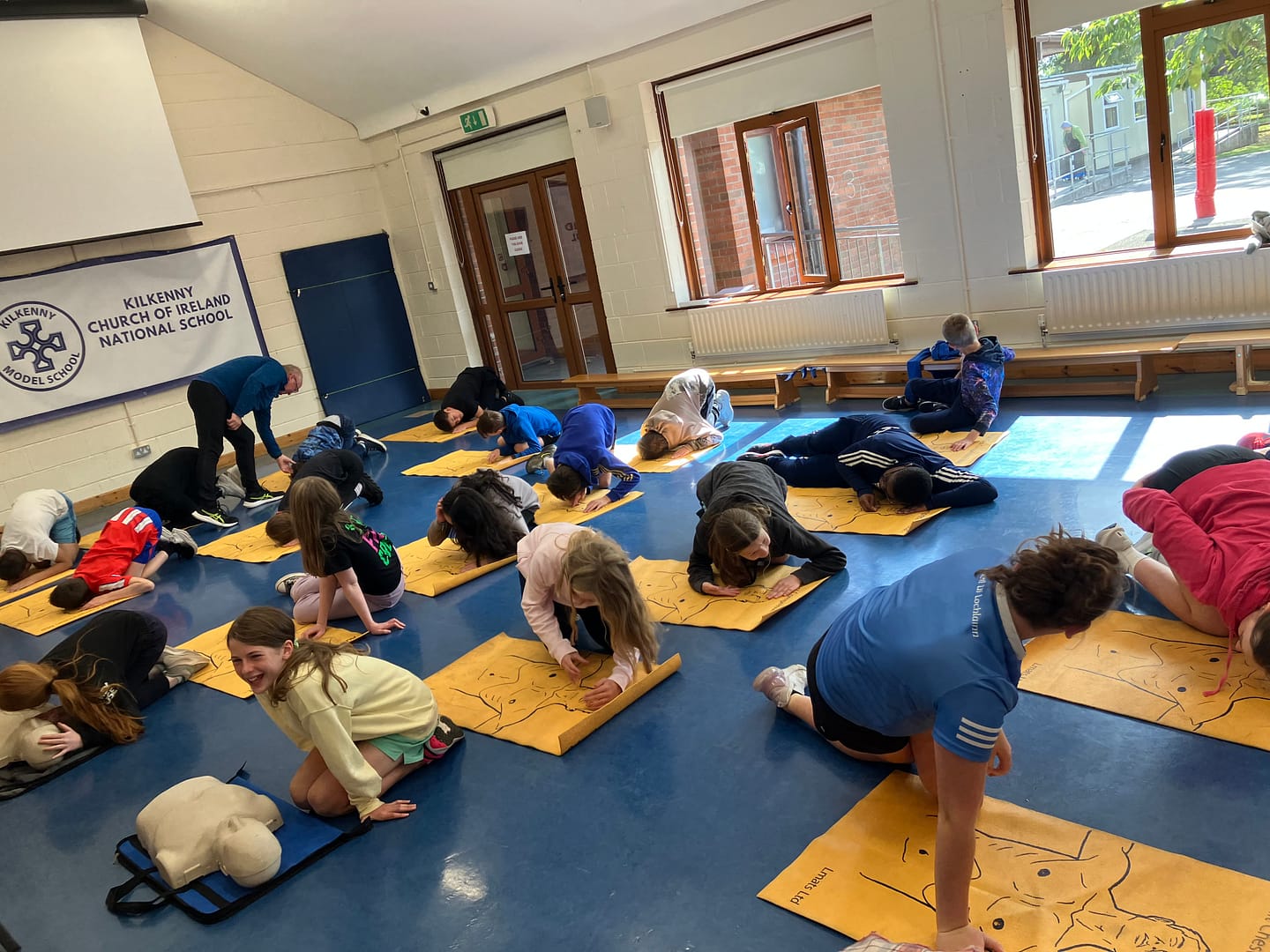 Basic life saving classes with John Claffey - Kilkenny Model School